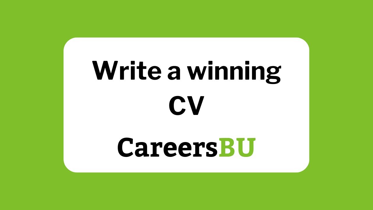 Write a winning CV
