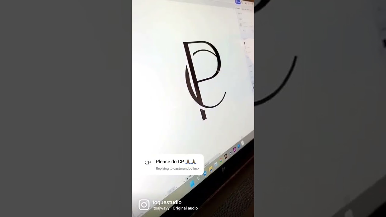 The letters C+P as a logo ✨️