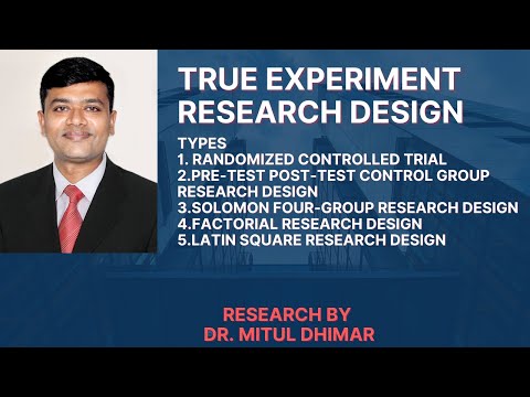 True experiment research design | Meaning with types