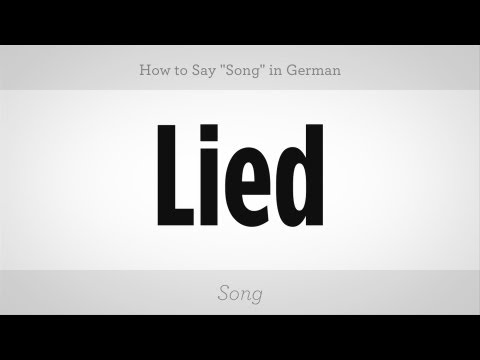 How to Say "Song" in German | German Lessons