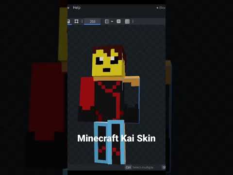 Minecraft Skybound Kai Skin in Blockbench #ninjago #shorts #short