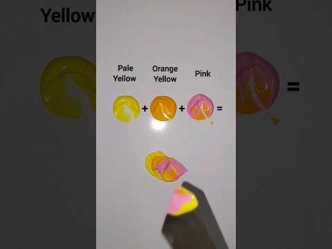 Yellow + Orange & Pink Magic: Mesmerizing Color Mixing Art!