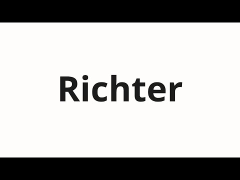 How to pronounce Richter