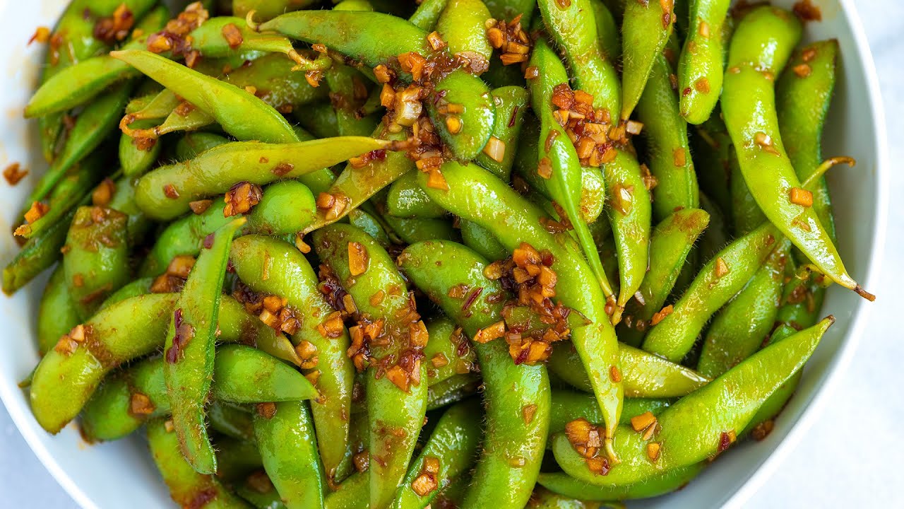 Garlic Ginger Spicy Edamame Recipe