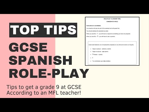 GCSE SPANISH SPEAKING EXAM REVISION | ROLE-PLAY QUESTION (AQA)