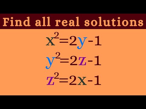 A "symmetric" system of equations.