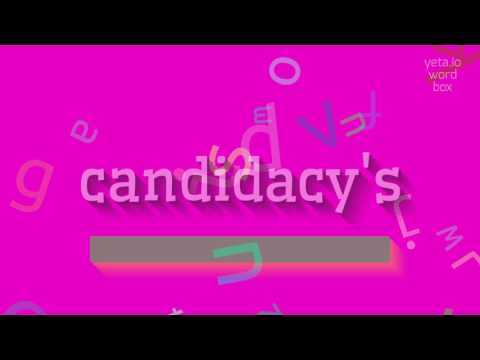 How to say "candidacy's"! (High Quality Voices)