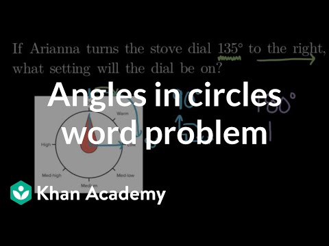 Angles in circles word problem (video) | Khan Academy