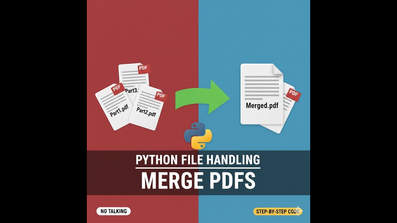 Merge PDFs in 10 Seconds with Python ✅ (No Talking)