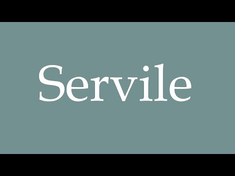 How to Pronounce ''Servile'' Correctly in French