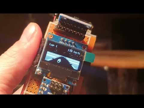 Motorcycle racing with Arduino Nano, 0.96" OLED, MPU6050 gyroscope and buzzer