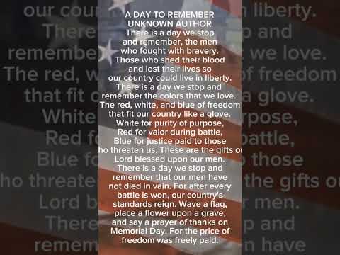 The Meaning of Memorial Day.