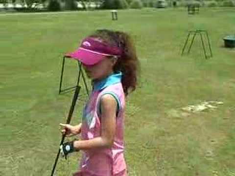 Kathryn gives a golf lesson :-)