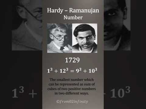 Hardy - Ramanujan Number #Mathematics