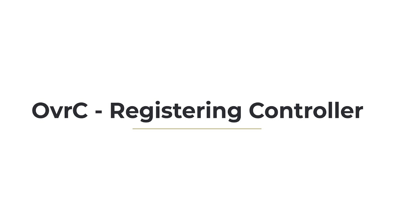 OvrC - Registering a Control4 Controller