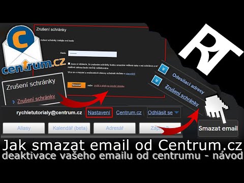 Jak smazat / odstranit email od Centrum.cz (tutoriál)