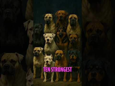 Top 10 Dog Breeds With the Most Powerful Bite Force (PSI Ranked!#dog #doglover #documentary #bigdog