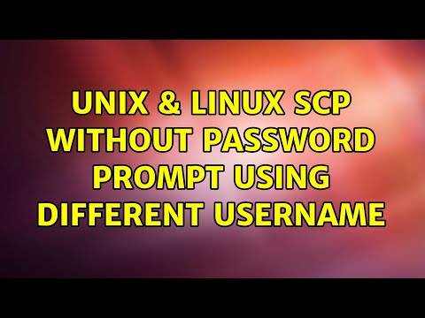 Unix & Linux: SCP without password prompt using different username