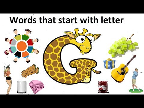 25 Words Starting with Letter G || Letter G words || Words that starts with G || 4k video