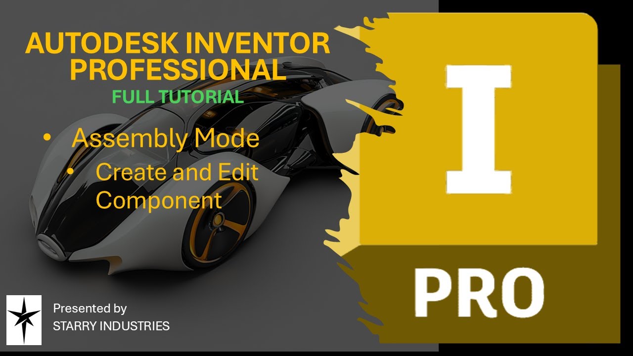42 - Create and Edit Components | Assembly Mode | Autodesk Inventor Tutorial
