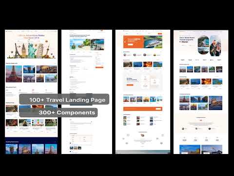 100+ Travel Landing website templates Figma Free Download
