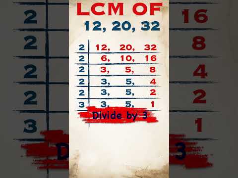 LCM of 12, 20, 32 / lcm of 12 , 32 / #shorts / #trending #math #lcm_hcf_tricks #publicmaths
