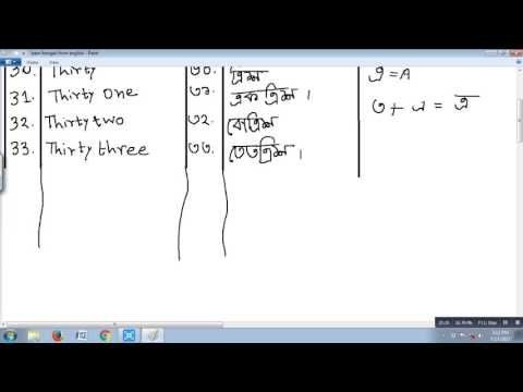 Learn Bengali from English | Numbers in Bengali [3]