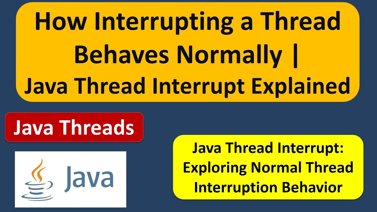 How Interrupting a Thread Behaves Normally | Java Thread Interrupt Explained | Java Threads
