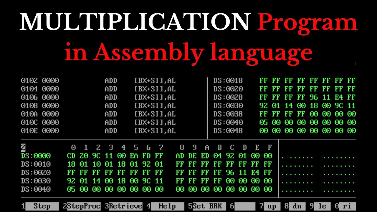 8086 Program to MULTIPLY 2 numbers | Assembly Language Program | Multiplication |