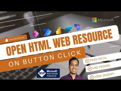 Open HTML Web Resource on button click and pass data, display using table with paging dynamics 365
