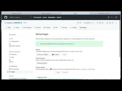GitHub Pages Setup