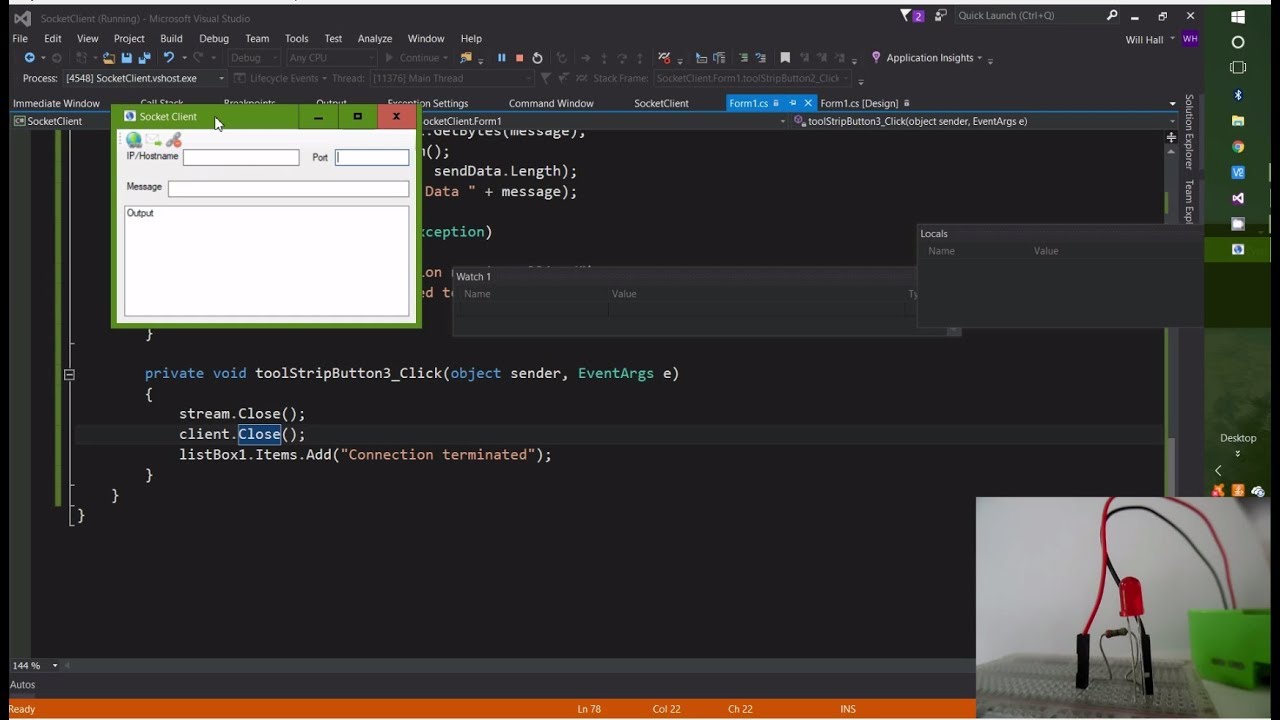 Socket Tutorial P.2 -- Communicating Between A Windows C# Client And A Python Server