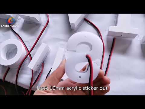 Cheap outdoor indoor use 3D Block LED light backlit letters painted in white illuminated signs,price