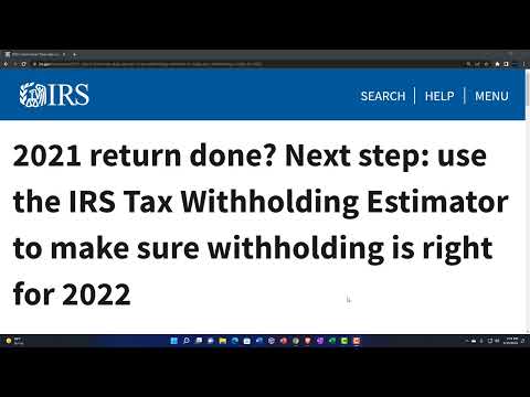 2021 return done? Next step use the IRS Tax Withholding 139