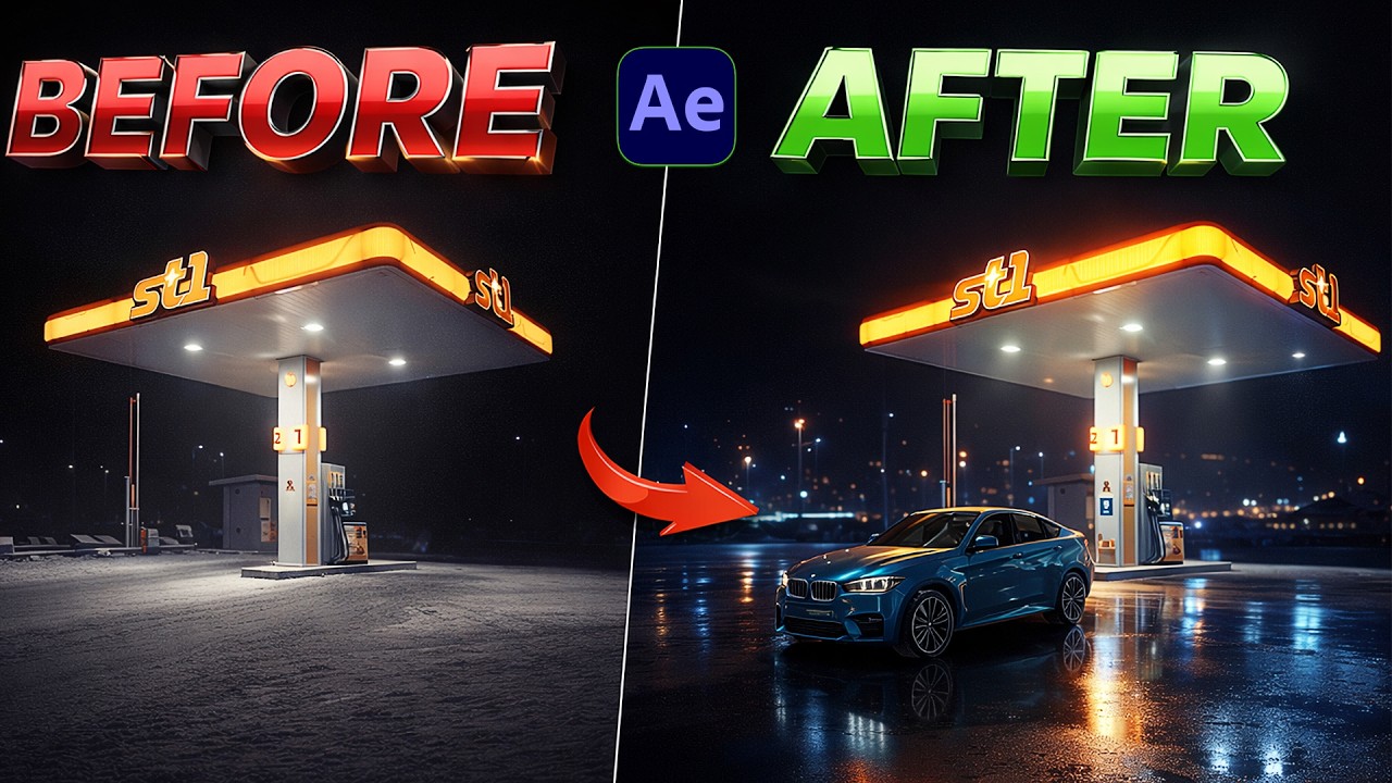 After Effects 3D Camera Tracker Tutorial – Add 3D Models, HDRI Lighting & Shadow Catcher