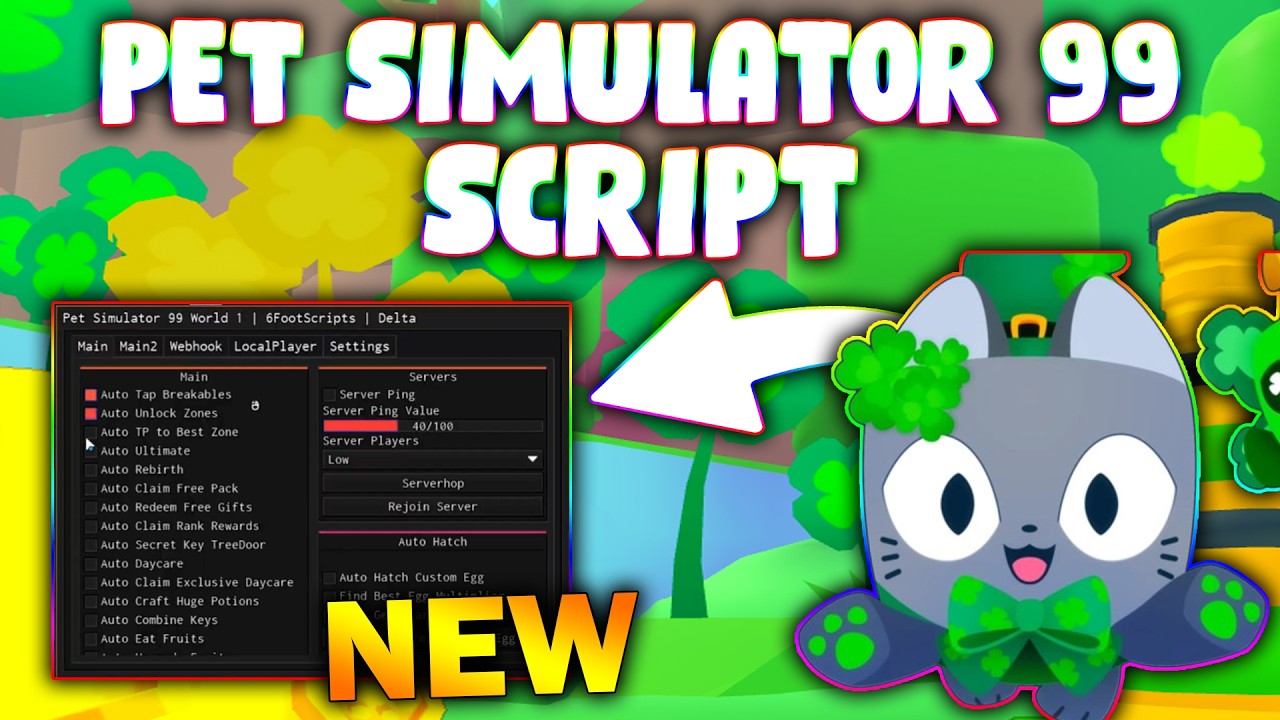 *NEW* Pet Simulator 99 Script (PASTEBIN 2026) (AUTO OBBY , AUTOFARM, AUTO DIGGING , SPEED AND JUMP)