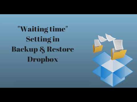 Dropbox Full Backup. Setting "Waiting time"