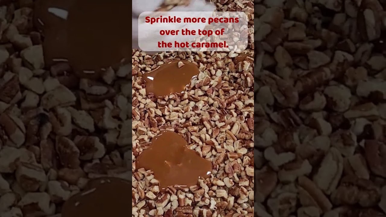 How to make giant turtles in 41 seconds. Simple and easy. Pecans, caramel, chocolate.