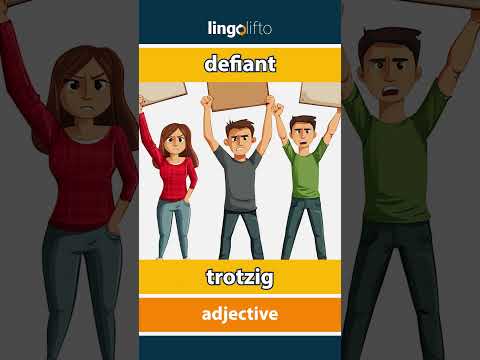🇬🇧🇩🇪 defiant - trotzig : learn English : Lernen wir Englisch : vocabulary builder