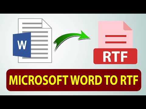 How to Convert Multiple Word Doc files to RTF | Word Doc files to Rich Text Format