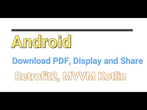 Android | Kotlin Download PDF using Retrofit and Display on PDF Viewer and Share on email | MVVM