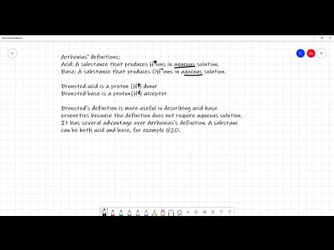 Give Arrhenius' and Bronsted's definitions of an acid and a base. Why are Bronsted's definitions mo…