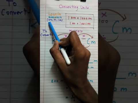 Converting length unit (km to m)