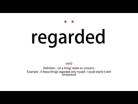How to pronounce regarded - Vocab Today