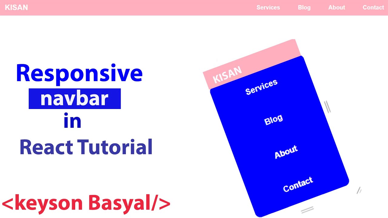 React Navbar Tutorial - Beginner React JS Project(Fully Responsive)