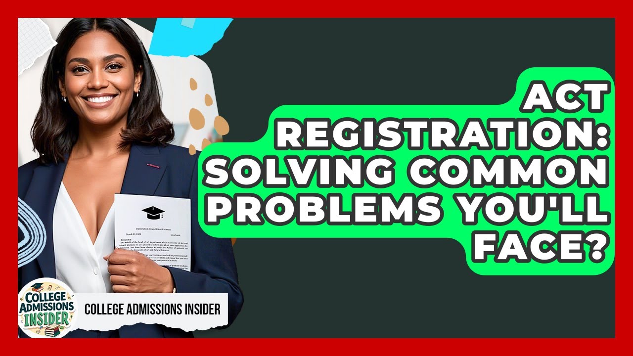 ACT Registration: Solving Common Problems You'll Face? - College Admissions Insider
