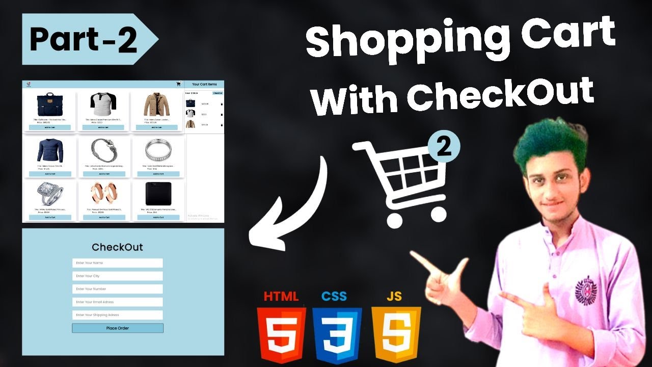 How to Create Shopping Cart Using Html | Css | Js Part - 2