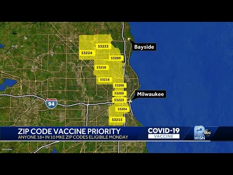 10 Milwaukee ZIP codes eligible for vaccines Monday