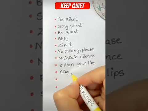 Be Quiet 🤫 Synonyms
