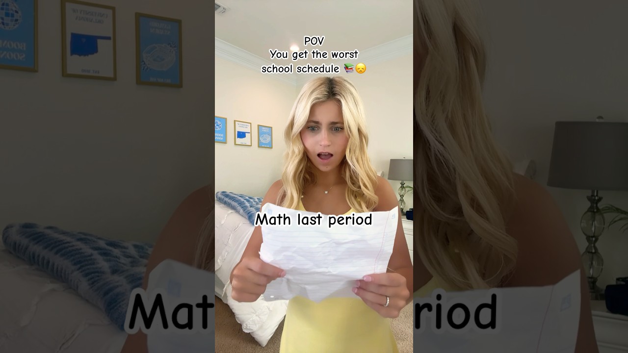 POV you get the WORST school schedule!! #backtoschool #meangirls #relatable #crush